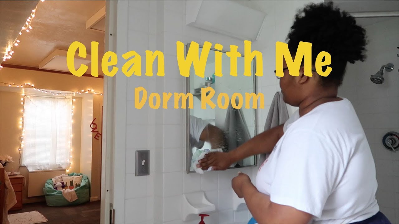 VERY PRODUCTIVE CLEAN WITH ME! DORM ROOM - YouTube