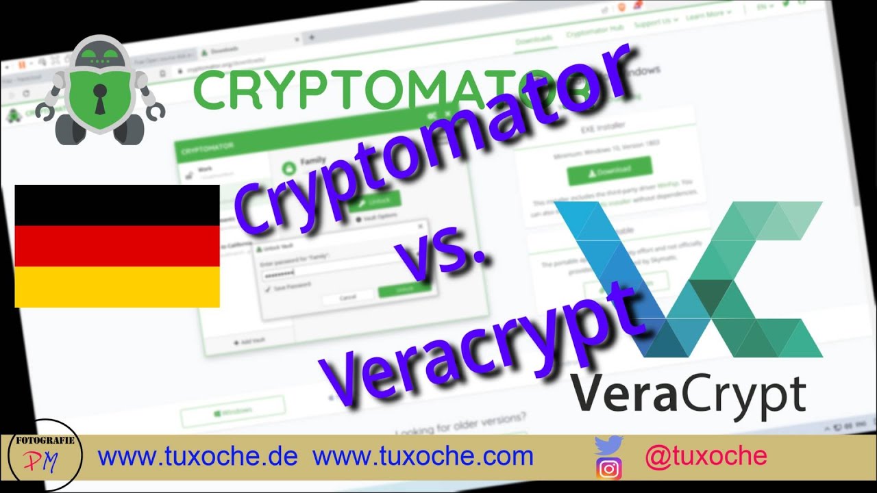 Verschlüsselung auch in der Cloud Veracrypt vs. Cryptomator - YouTube