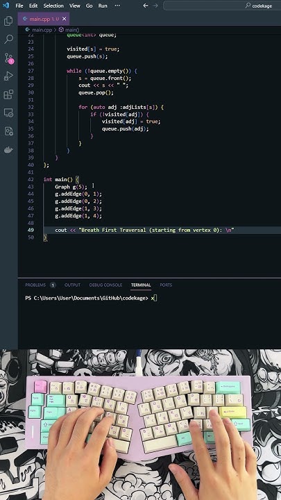 Asmr Programming Breadth First Search Bfs In C 🗣️ Shorts Asmr Coding Programming