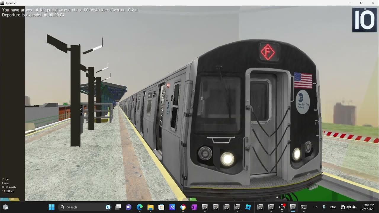 Openbve New 2023 R160A Alstom Diamond F Train Arriving & Departing at Kings Highway - YouTube