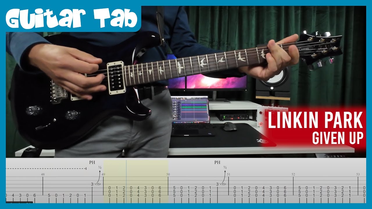 Linkin Park - Given Up - Guitar Tab | Cover | Tutorial | Lesson - YouTube