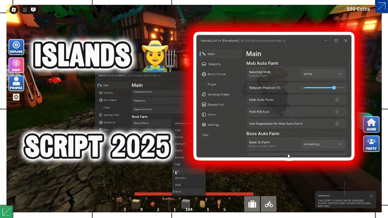 🔥ISLANDS SCRIPT 2025 🔥 AUTO FARM ALL, AUTO CRAFT. AURA DAMAGE FARM ...