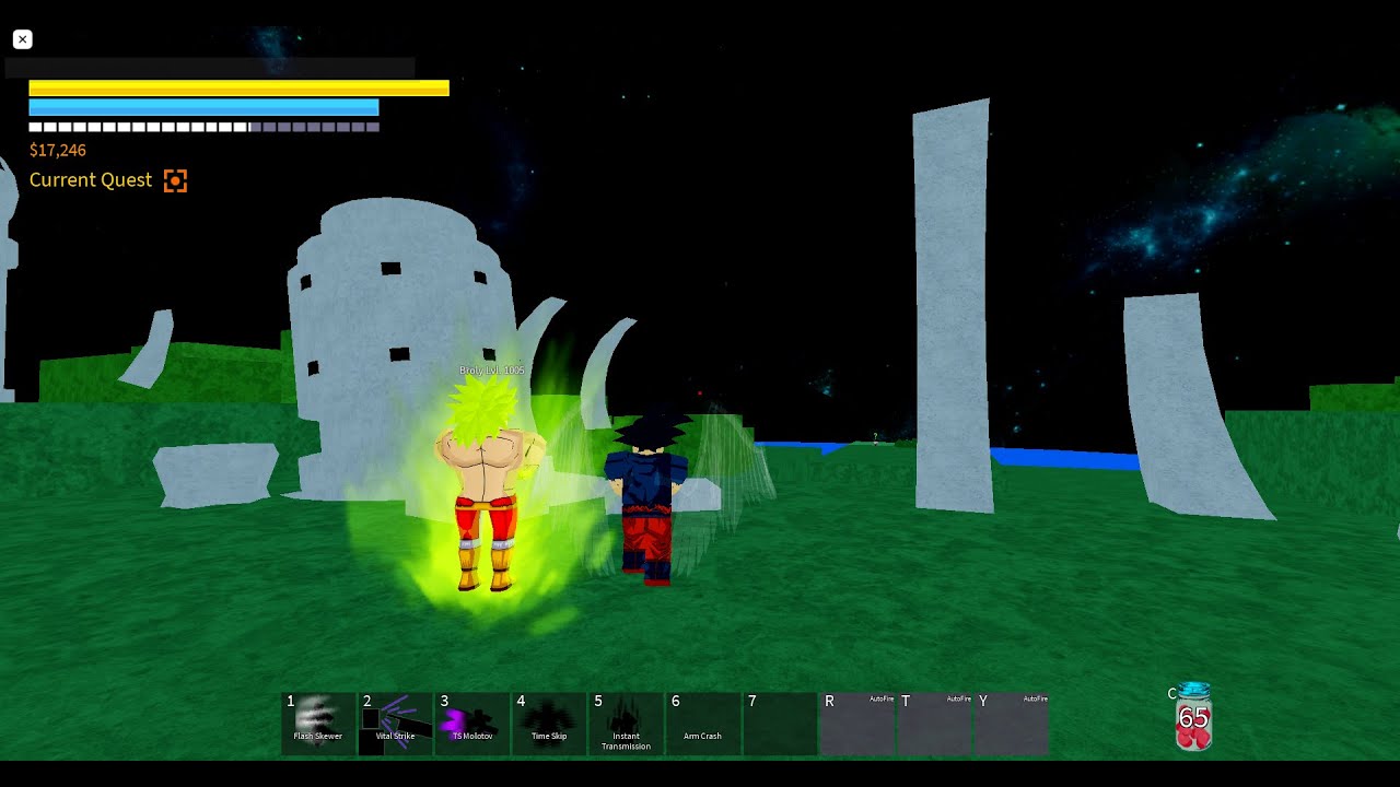 Soloing Space Broly In Dbz FInal stand (Roblox) - YouTube