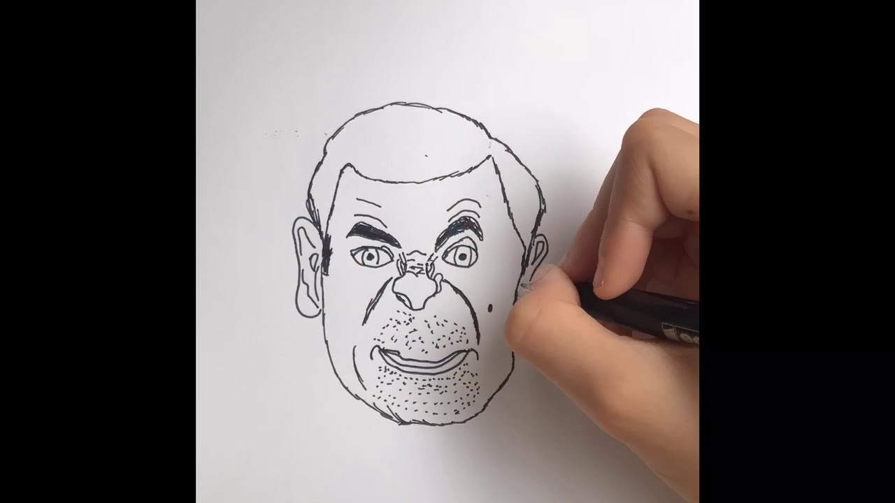 How to draw a middle aged man - YouTube