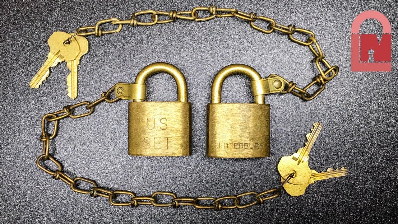 Pair of Waterbury Vintage US Military Locks Picked - YouTube