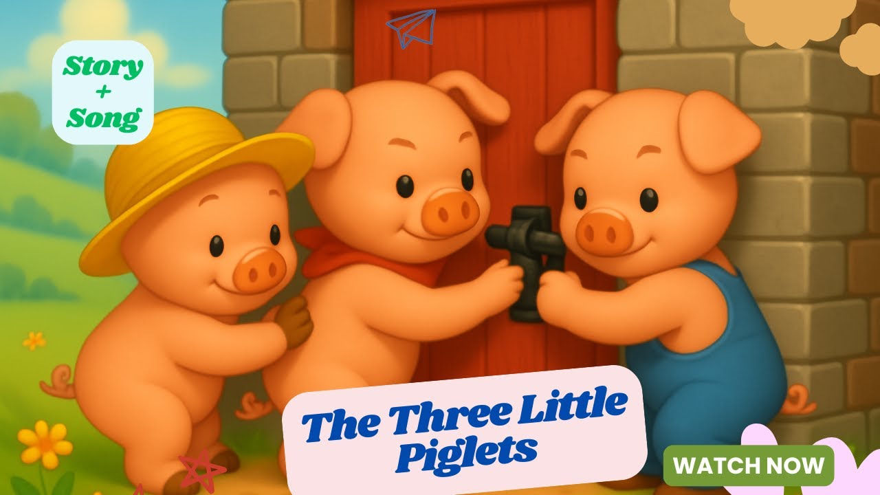 The Three Little Piglets Story & Song! | Fun Nursery Rhyme for Kids ...