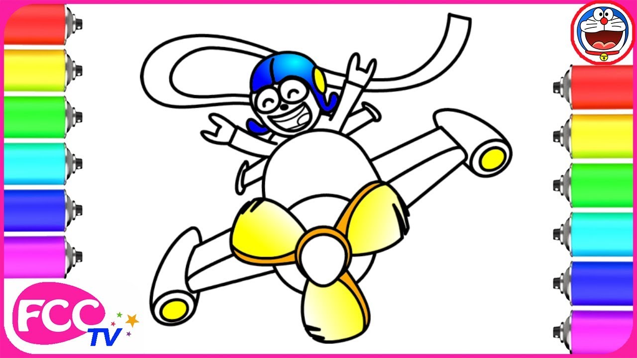 How to Draw a Pilot, Coloring Pages for Kids | Drawing for Learning ...