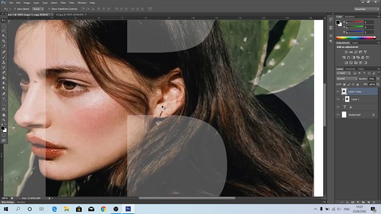 Photoshop How to Create Letter Portait Text Effect - YouTube