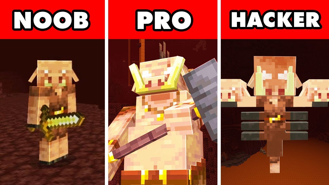 Noob vs. Pro vs. Hacker : MUTANT PIGLIN 1.16 UPDATE! In Minecraft ...