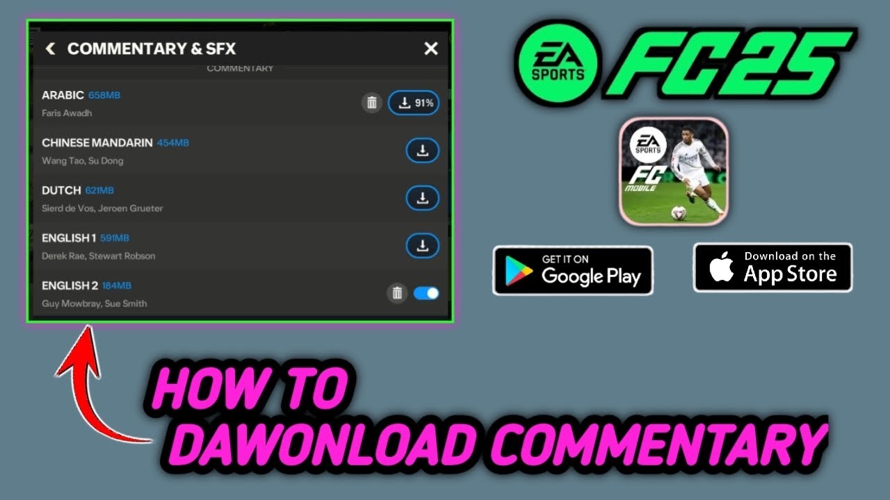 EA FC 25 MOBILE COMMENTARY DAWONLOAD PROCESS - FC 25 MANAGER MOOD - MAX ...