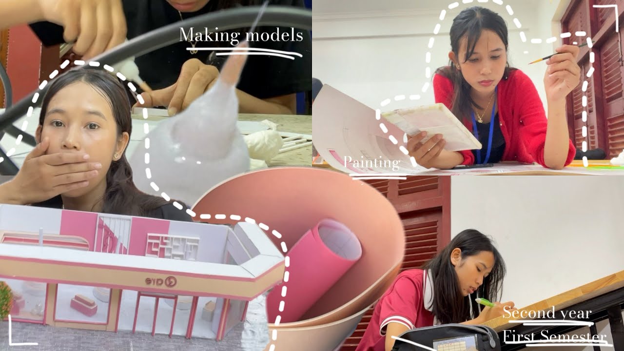 Making models for 1st semester of 2nd year/ interior design student🎨 ️🤍 ...