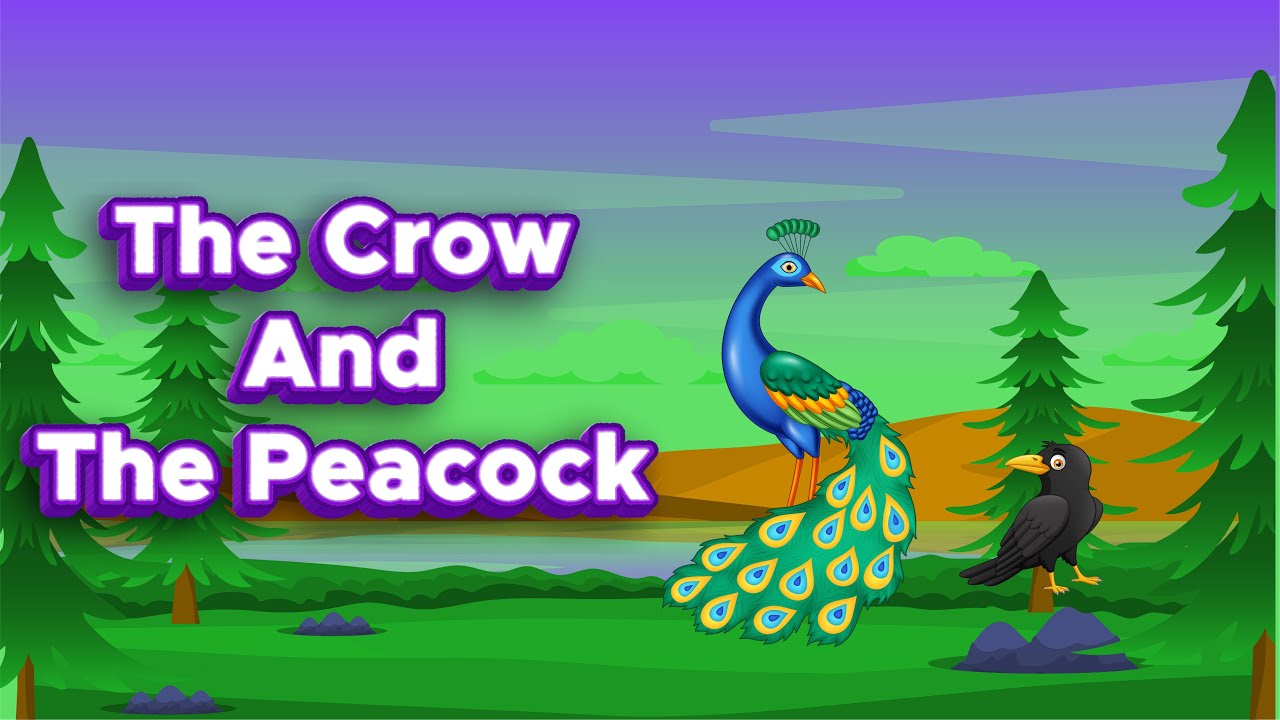 The crow and the peacock story in English | English story for kids ...