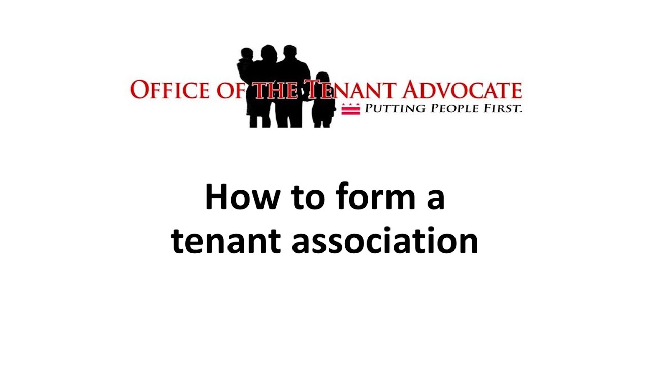 DC Office of the Tenant Advocate: How to Form A Tenant Association ...