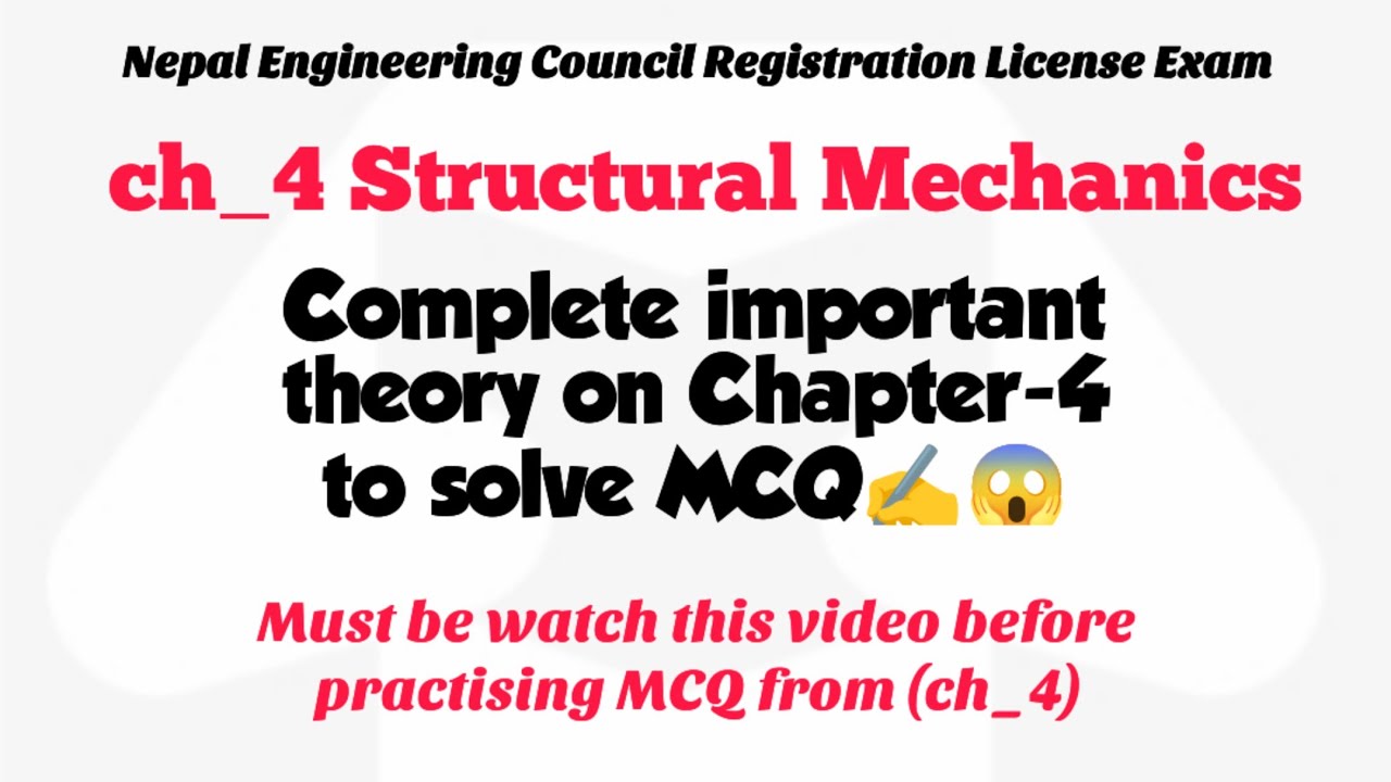 NEC ||important theory on ch-4||Structural Mechanics|| #neclicenseexam ...
