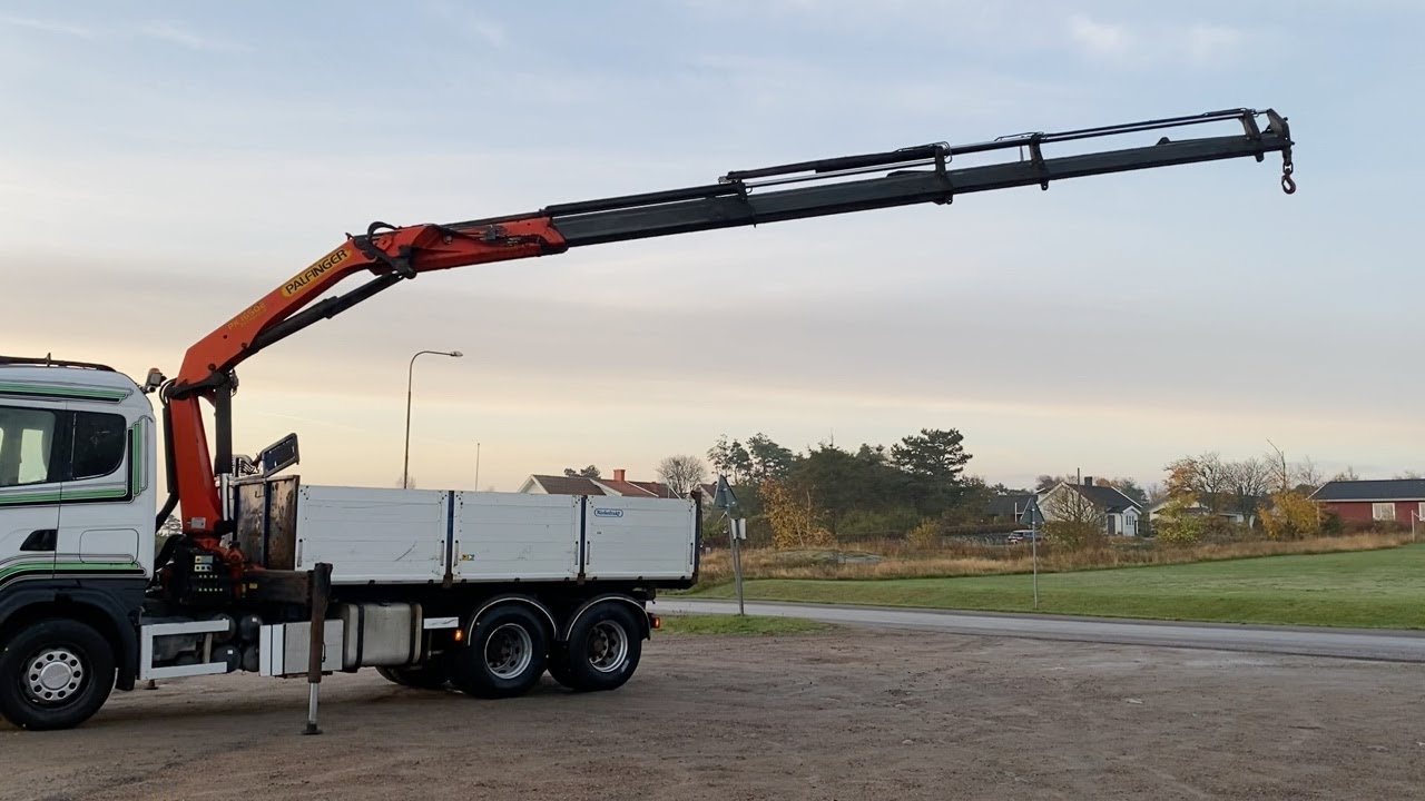 Köp Kranbil med tipp Scania R124GB6X2NZ420 på Klaravik - YouTube