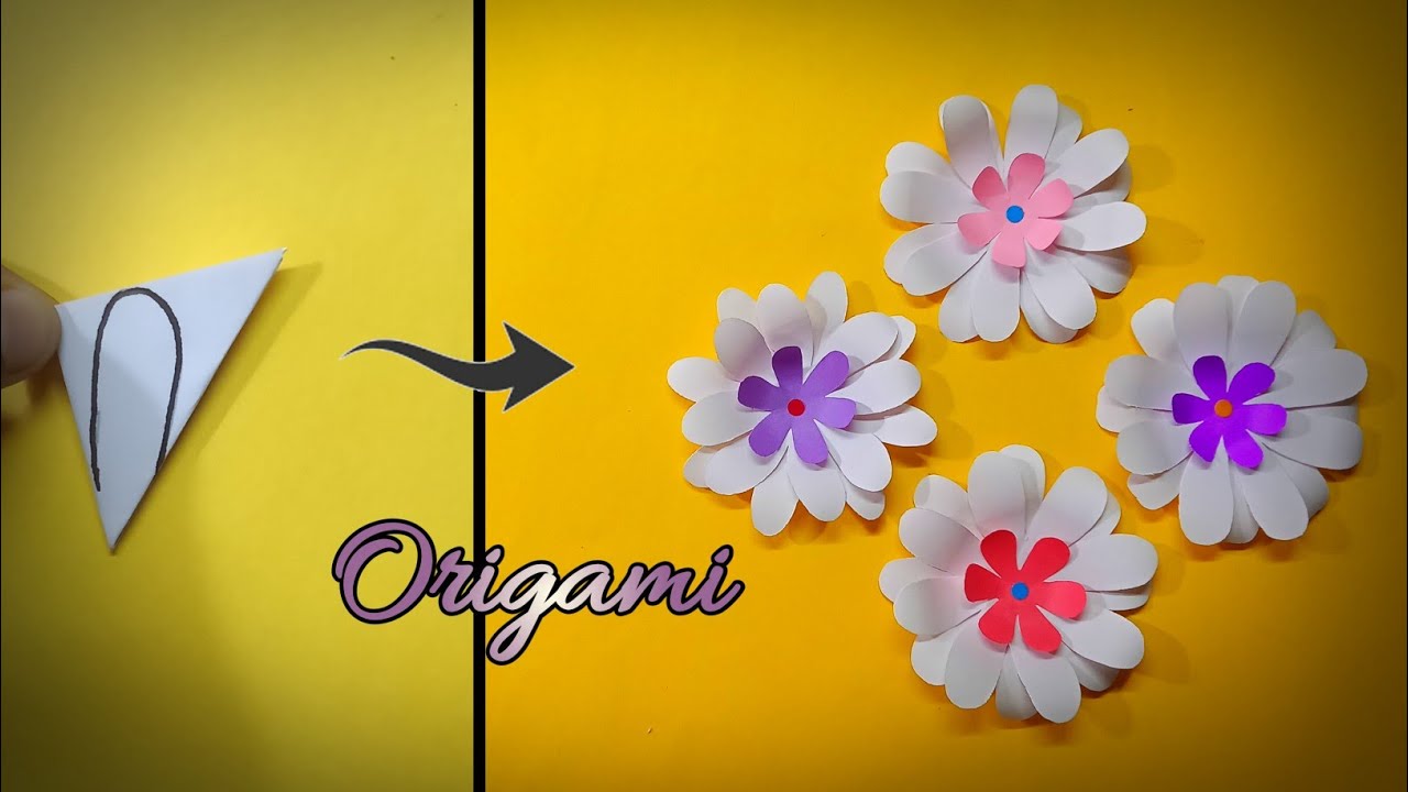 How to Make Cute Creative Free Paper Flower | Origami Paper Flower ...