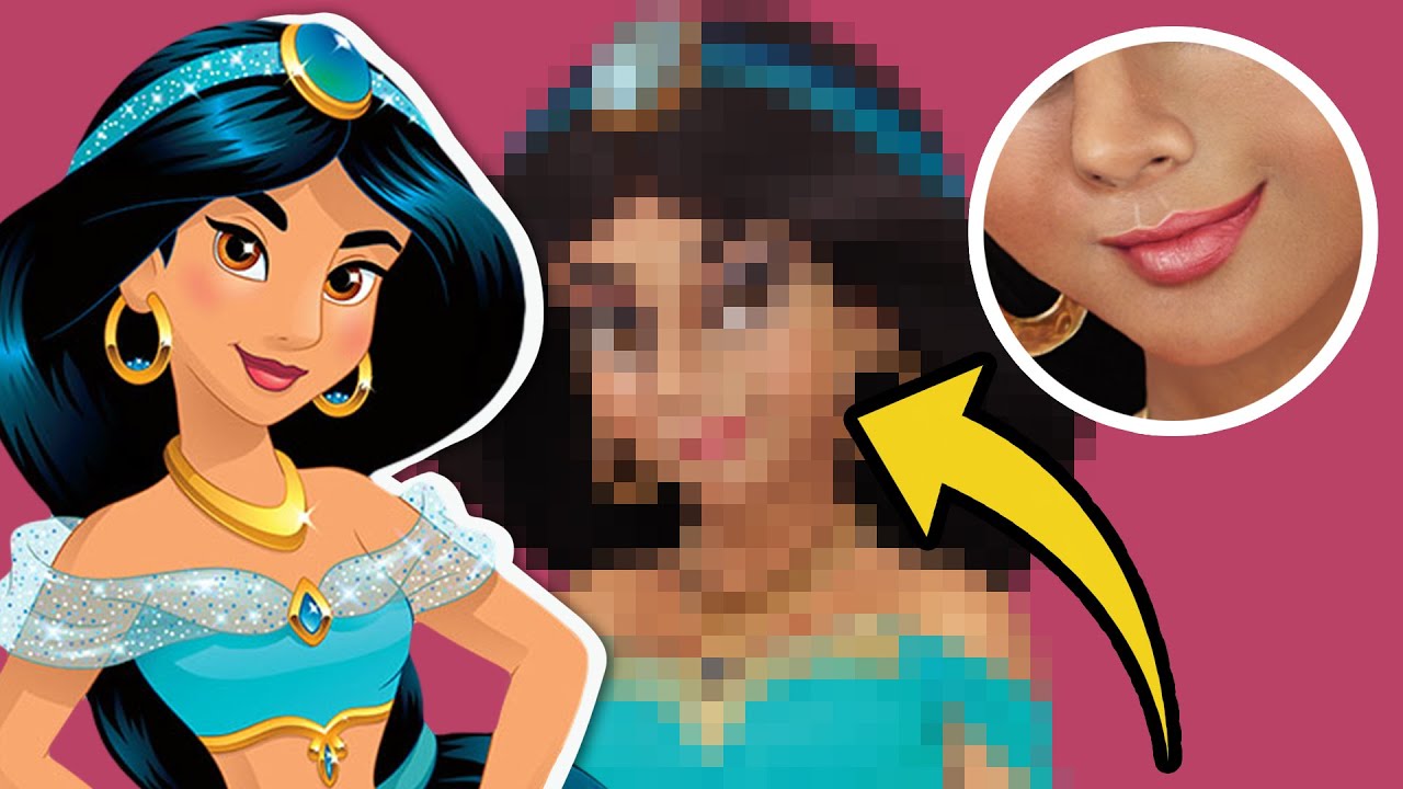 Jasmine in Real Life - Humanizing characters (PHOTOSHOP) - YouTube