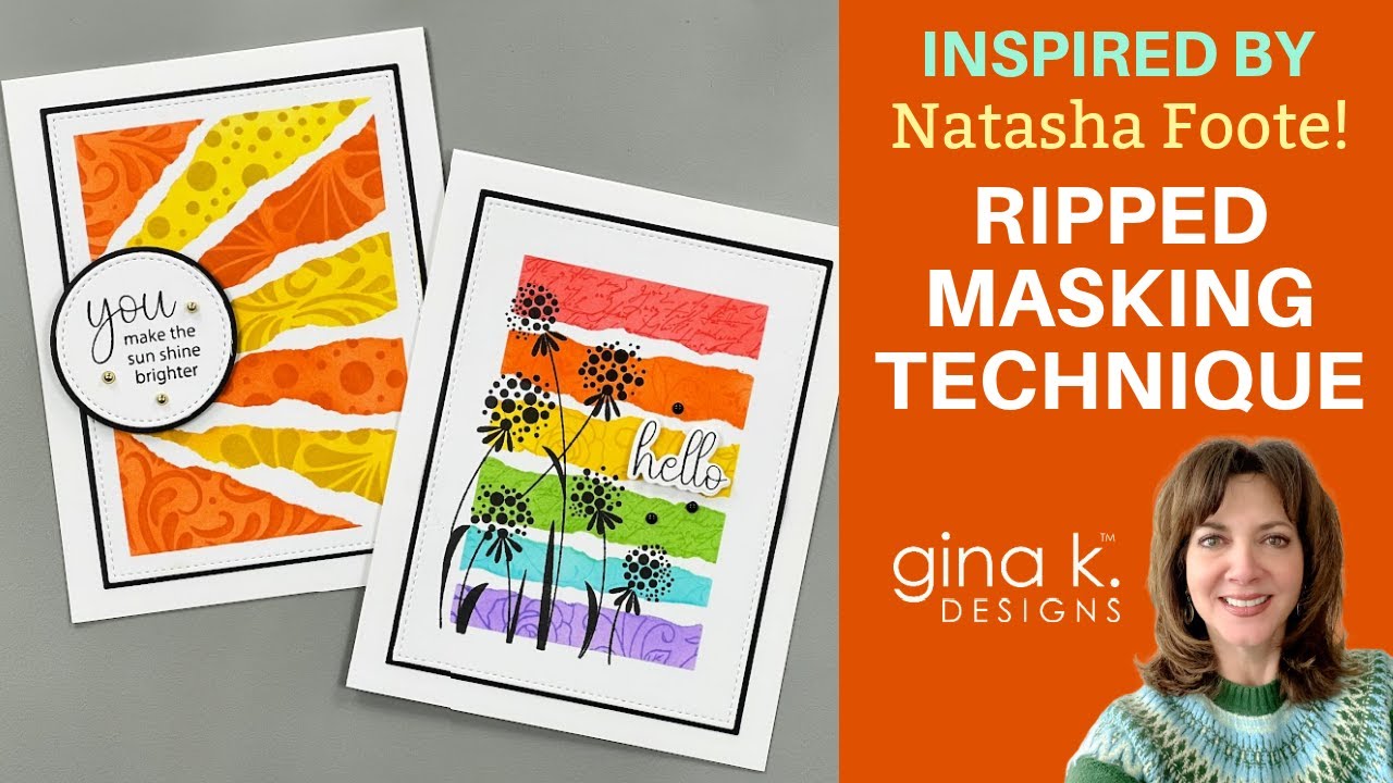 Inspired by Natasha Foote! Ripped Masking Technique - Fun Cardmaking ...