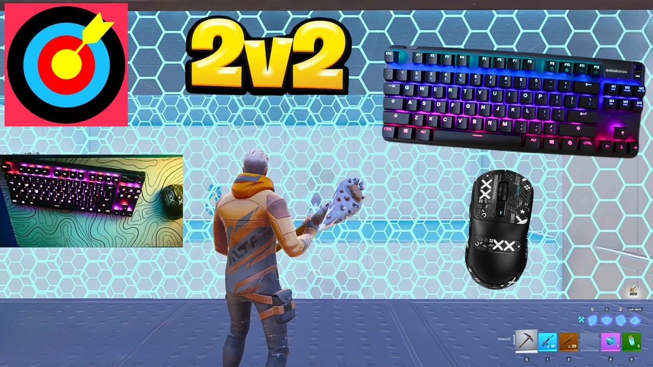 Fortnite 2v2 Piece Control😍 SteelSeries Apex Pro TKL ASMR💤 - YouTube