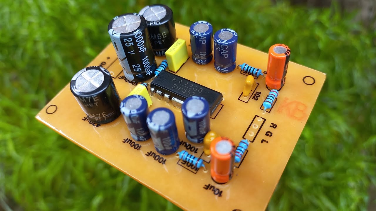 Mini Stereo Amplifier Using KA2206 IC In Selfmade PCB / Making / DIY ...