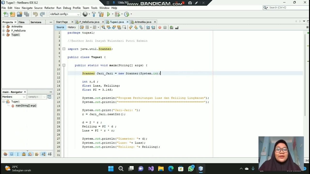 TUGAS 1 - PEMROGRAMAN BERORIENTASI OBJEK - MEMBUAT PROGRAM HITUNG LUAS ...