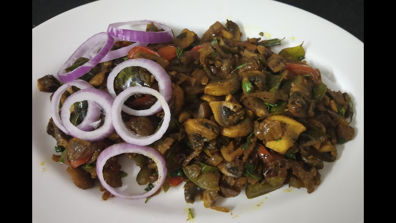 Spicy Mushroom Pepper Fry || Restaurant Style Dry pepper Mushroom ...
