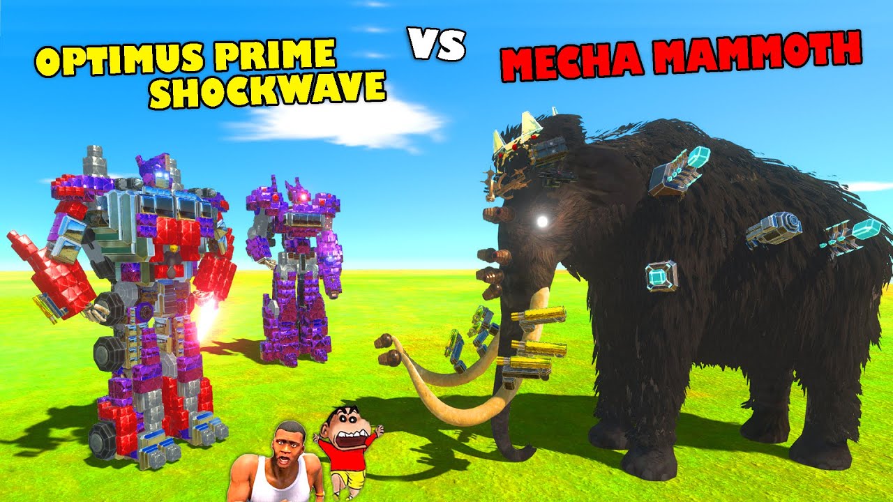 OPTIMUS PRIME and SHOCKWAVE vs MECHA MAMMOTH in Animal Revolt Battle ...
