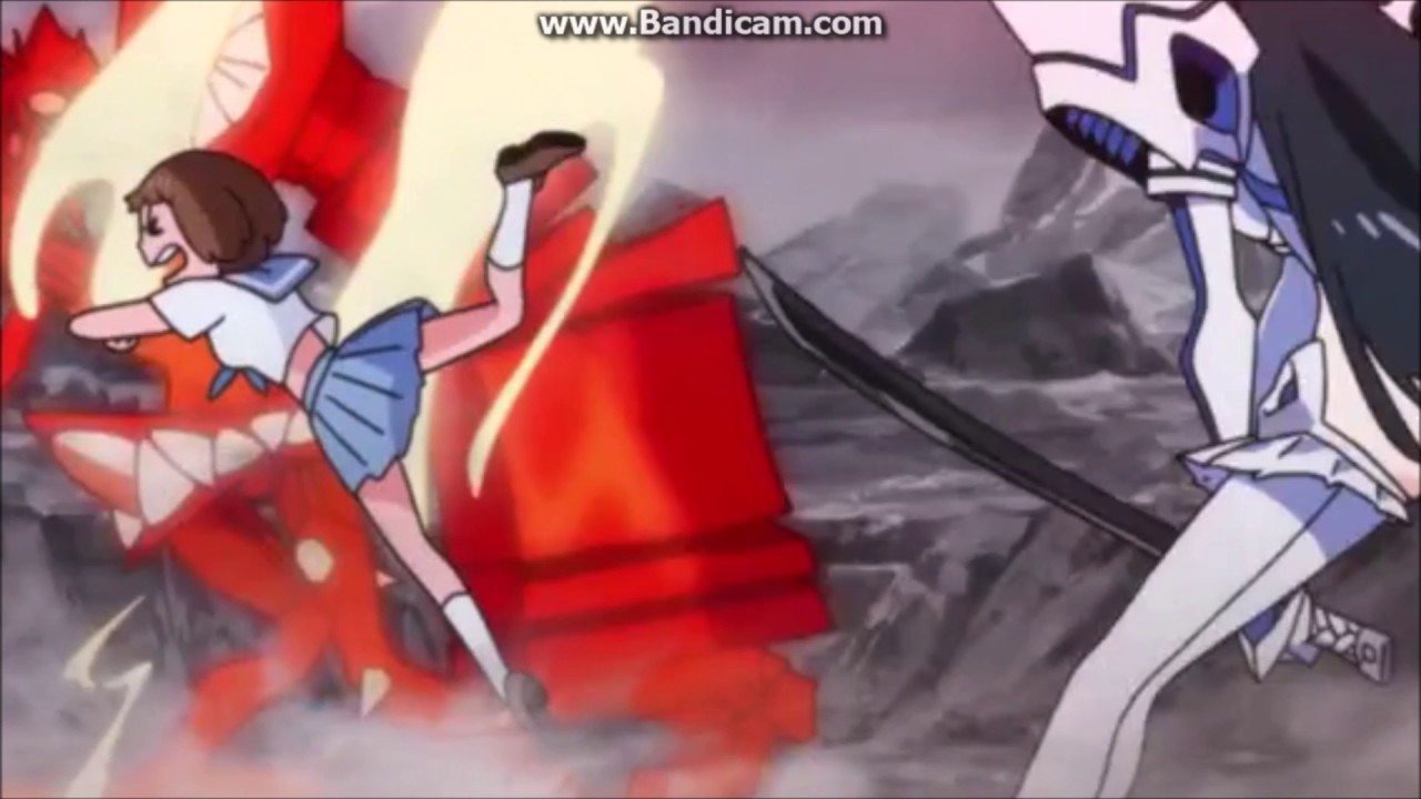 KILL LA KILL RYUKO MONSTER VS SATSUKI SAVED BY MAKO - YouTube