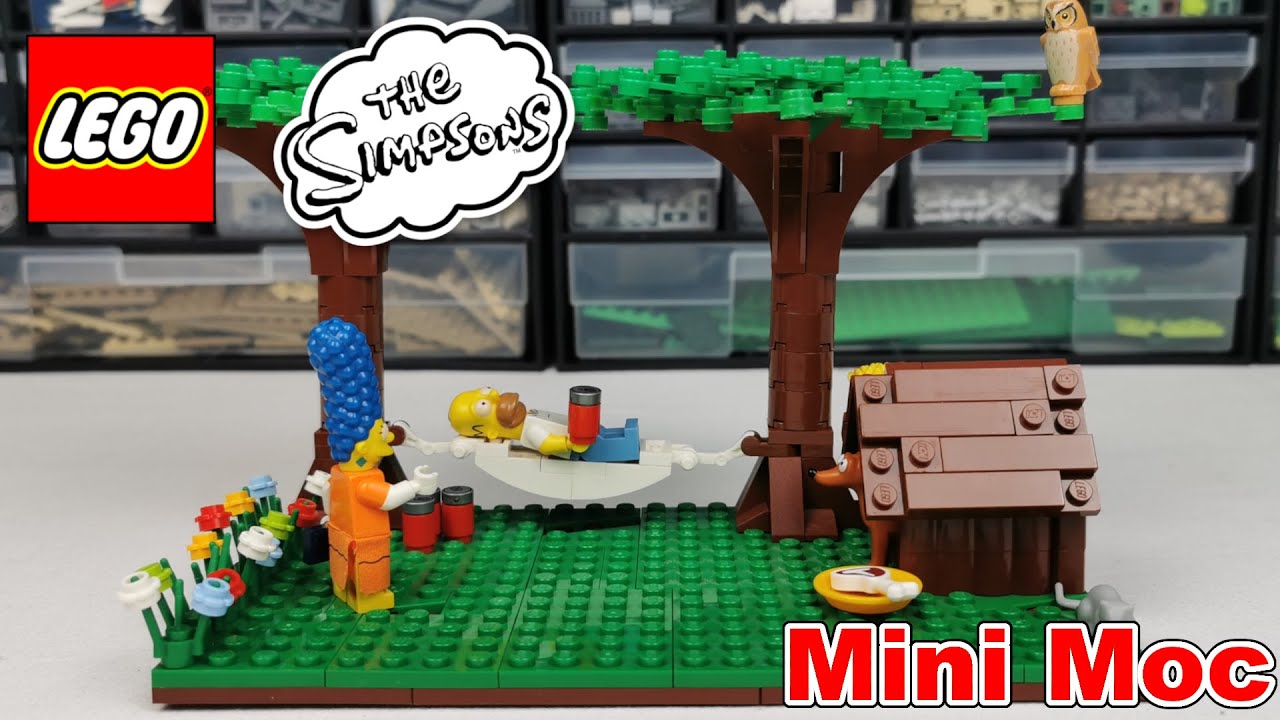 Lego Simpsons Mini Moc | Homer in his Hammock [Moc Monday] - YouTube