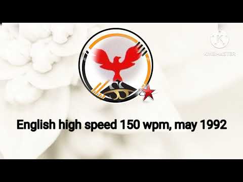 English high speed,150 wpm, may 1992