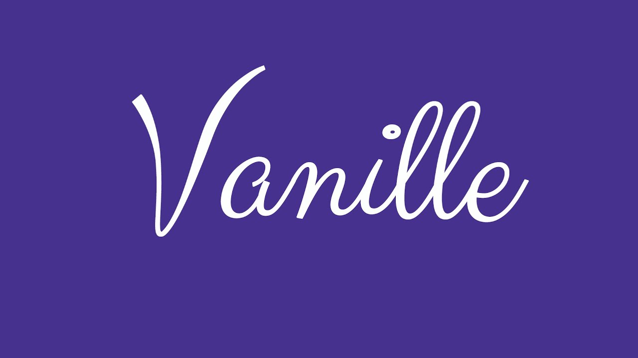 Learn how to Sign the Name Vanille Stylishly in Cursive Writing - YouTube