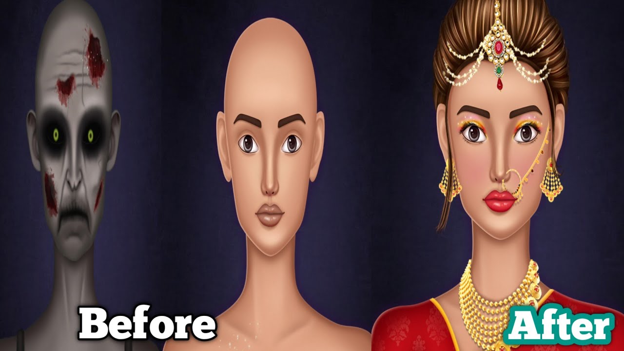 ASMR Treatment Of the Indian zombie bride into a beautiful girl ...