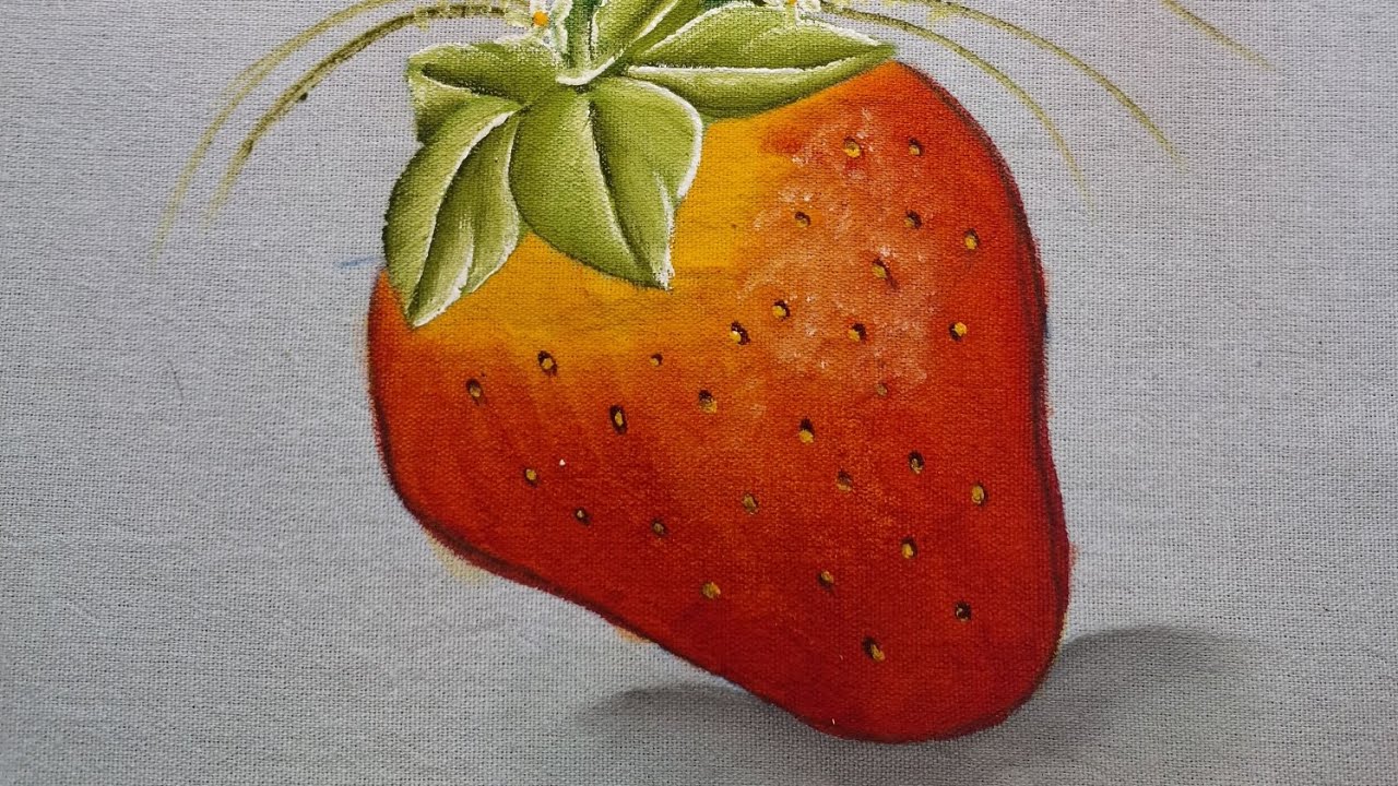 como pintar morango fácil - YouTube