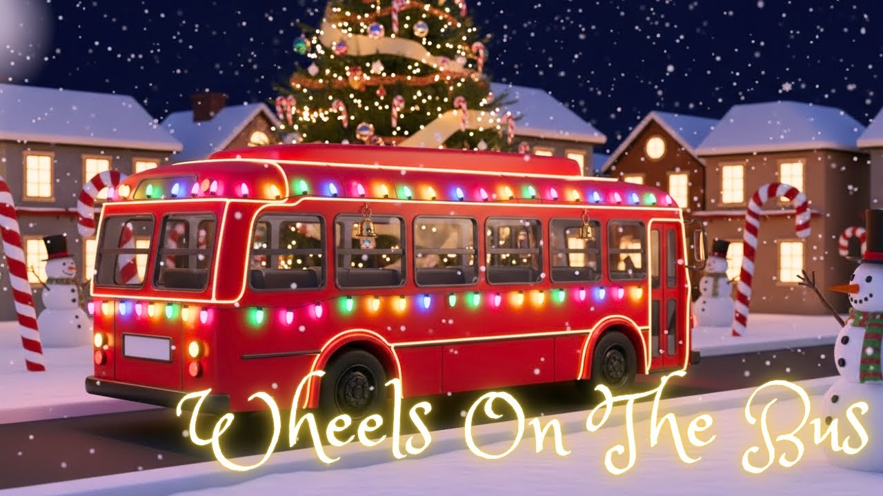Wheels on the Bus Christmas Version 🎄🚌 | Nursery Rhymes for Kids - YouTube