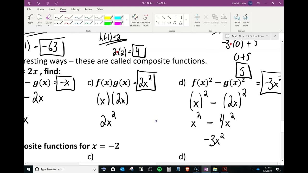Unit 5 Chapter 1 Functions Part 4 - YouTube