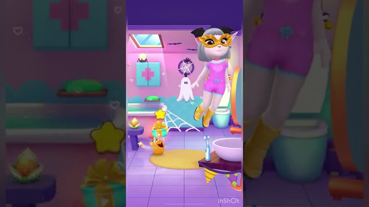 My talking Angela doing funny things :: talking Angela doing bath ...