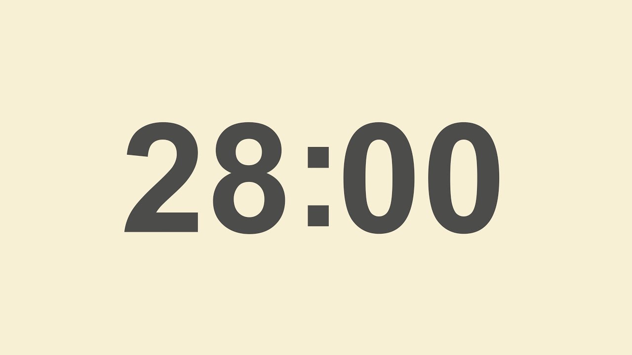 28 Minute Timer - Countdown - YouTube