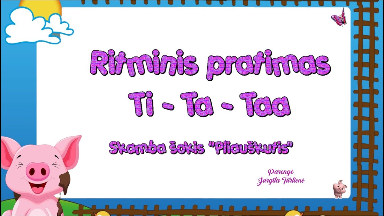 Ritminis pratimas Ti - Ta - Taa - YouTube