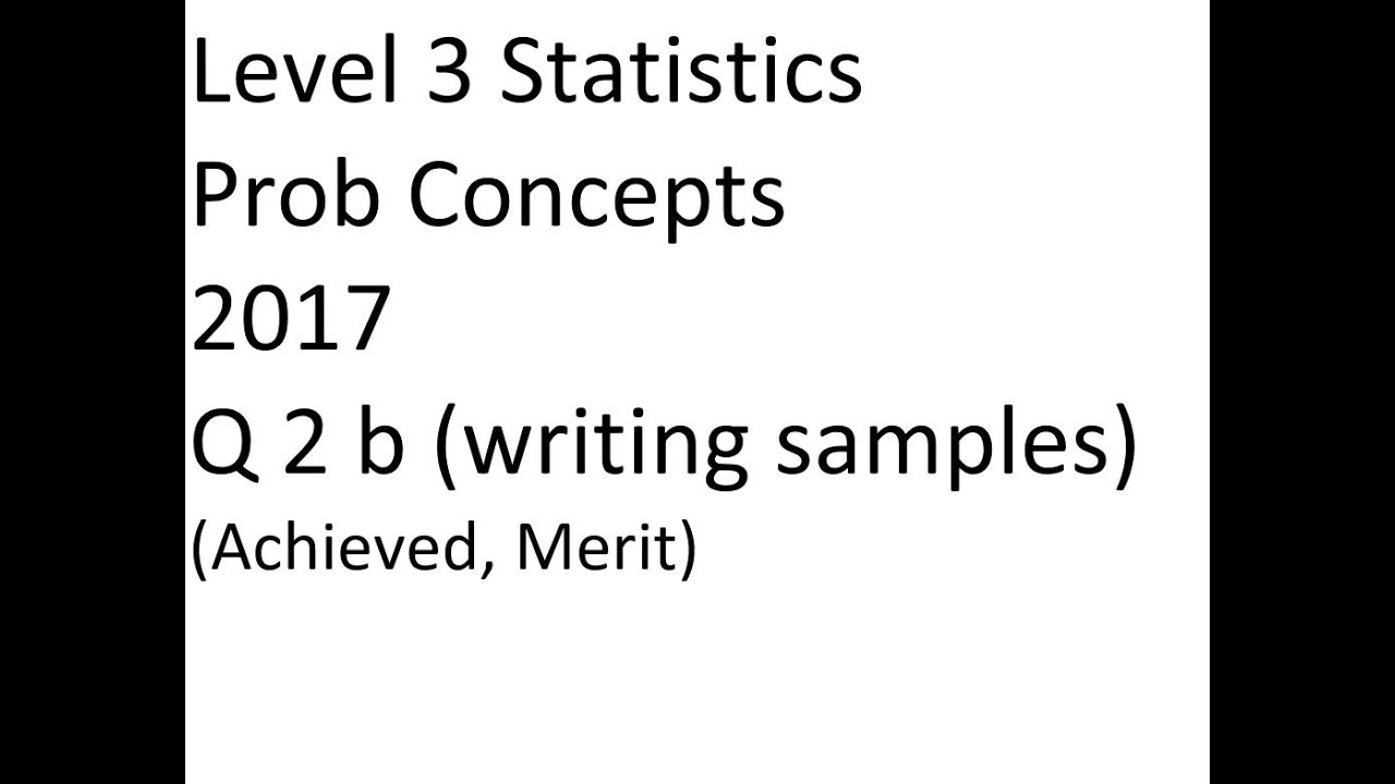 L3 Statistics - 3.13 Prob Concepts 2017 - Q2b - YouTube