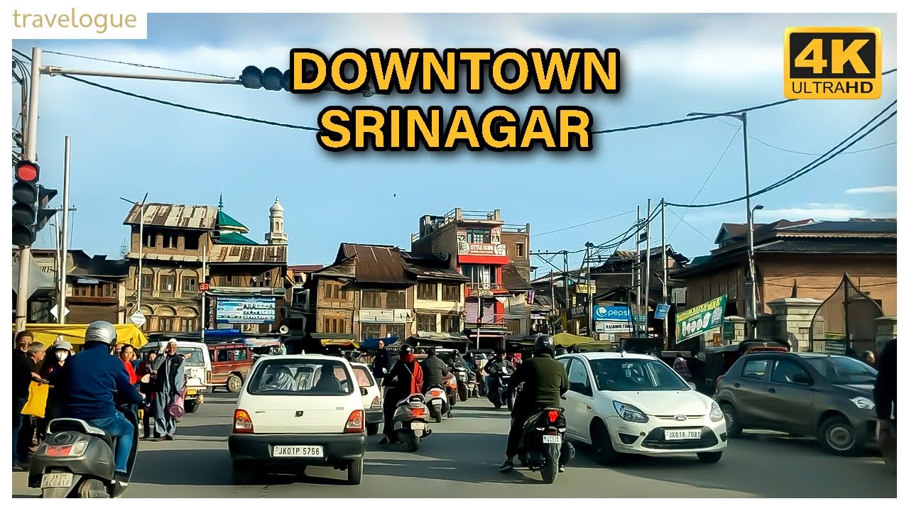 Driving through Downtown Srinagar 4K | In the lanes of Downtown ...