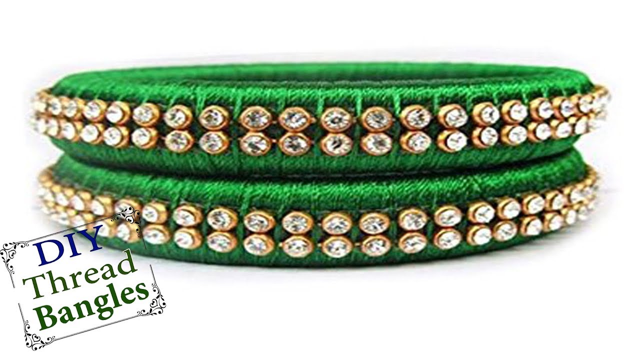 How To Make Green Color Silk Thread Side Bangles | KA ENTERTAINMENTS ...