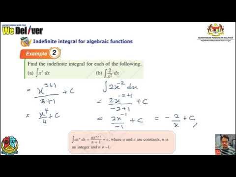 02 Add Maths Form 5 KSSM Integration Indefinite Integral Of Algebraic Functions - YouTube