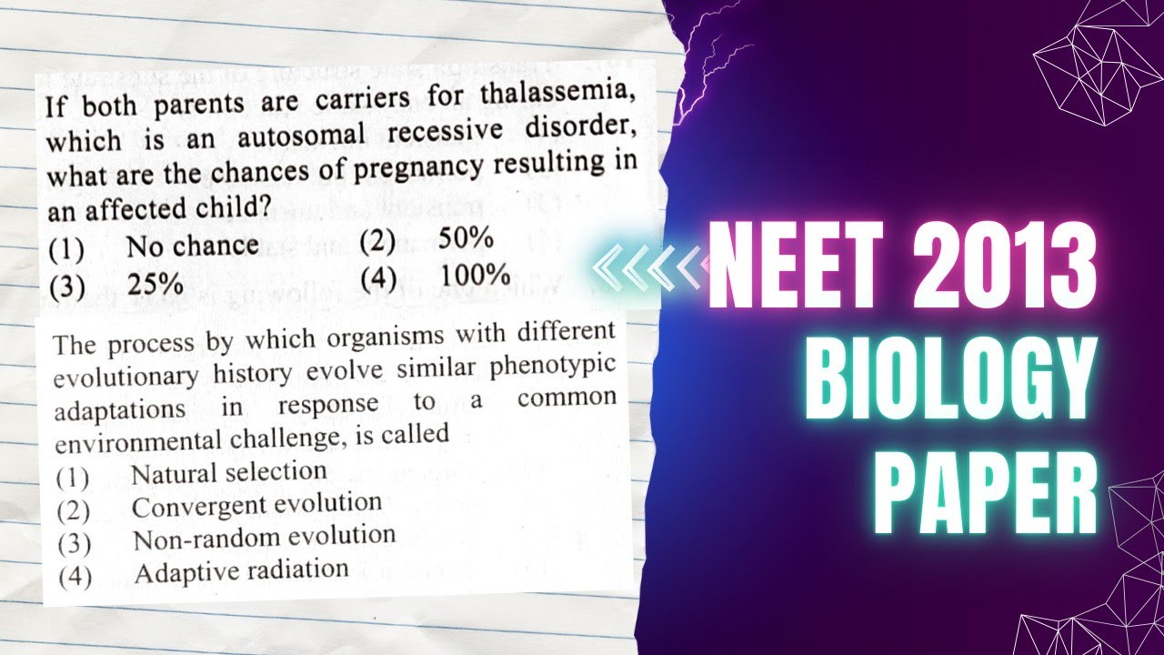 NEET 2013 BIOLOGY PAPER | QUESTION PRACTICE | - YouTube