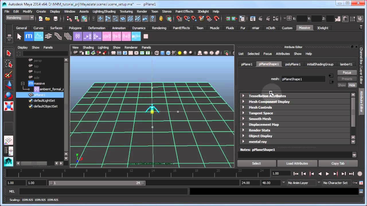 Massive for Maya 01 scene setup - YouTube