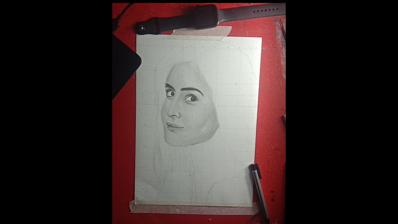 How to draw Katrina Kaif step by step | artwithakhil - YouTube