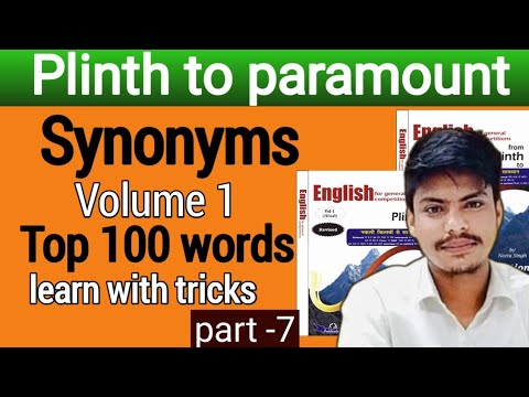 Synonyms volume 1 | plinth to paramount English | useful for all exams ...