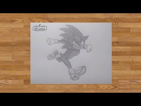 Movie sonic pencil shaded drawing || How to draw sonic with pencil ...