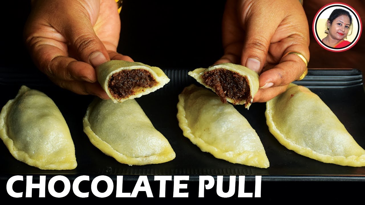 নতুন স্বাদে চকলেট পুলি পিঠা | Chocolate Puli Pitha Recipe In Bengali ...