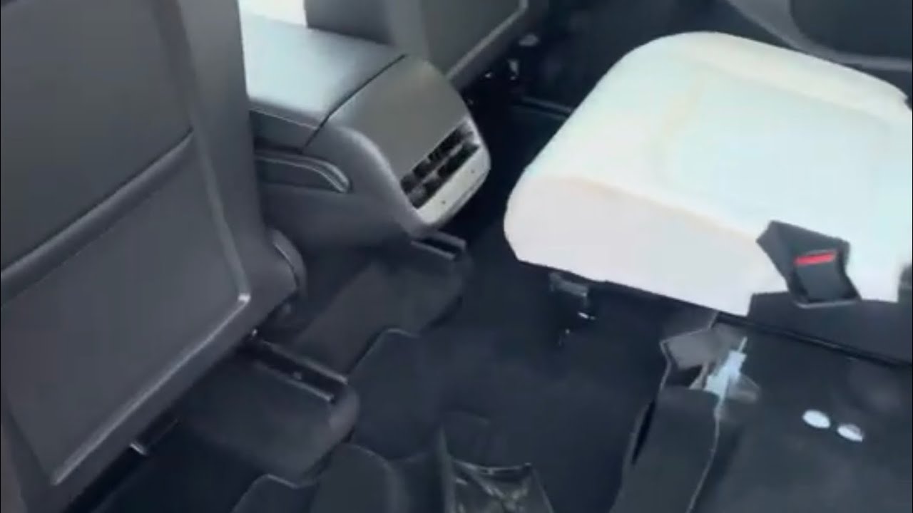 How to remove 2nd row seats on a 7-seat Tesla model Y - YouTube