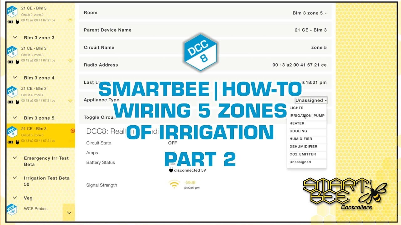 SmartBee Controllers | How To | DCC8 Wiring Zones of Irrigation Part 2 - YouTube
